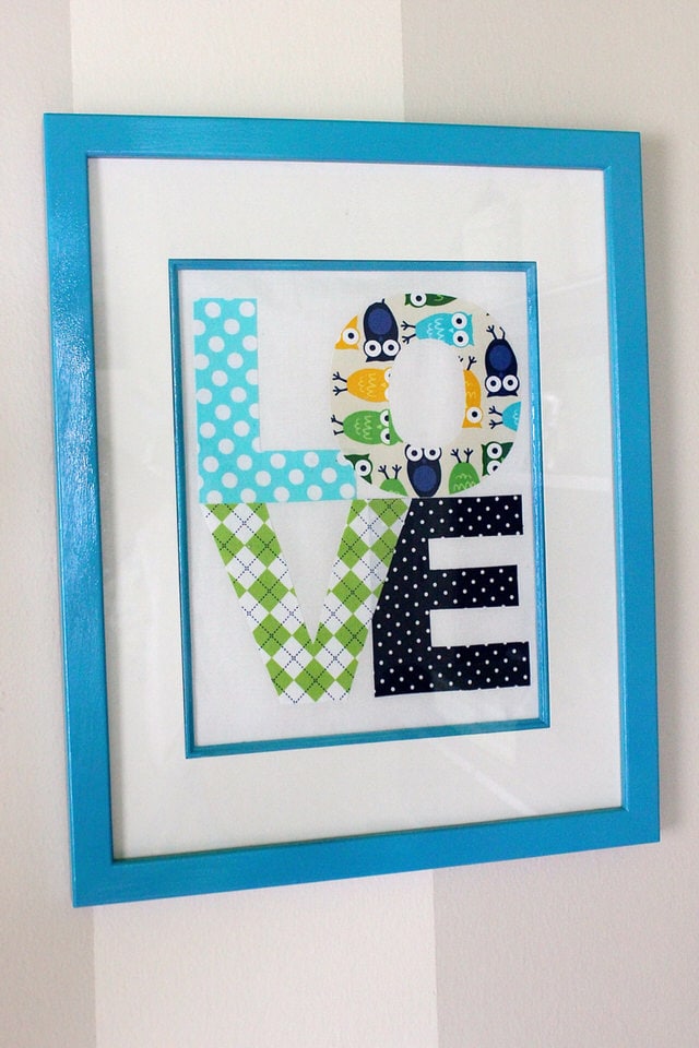 Easy Fabric Word Art {Little Boy Room Project} - The Homes I Have Made