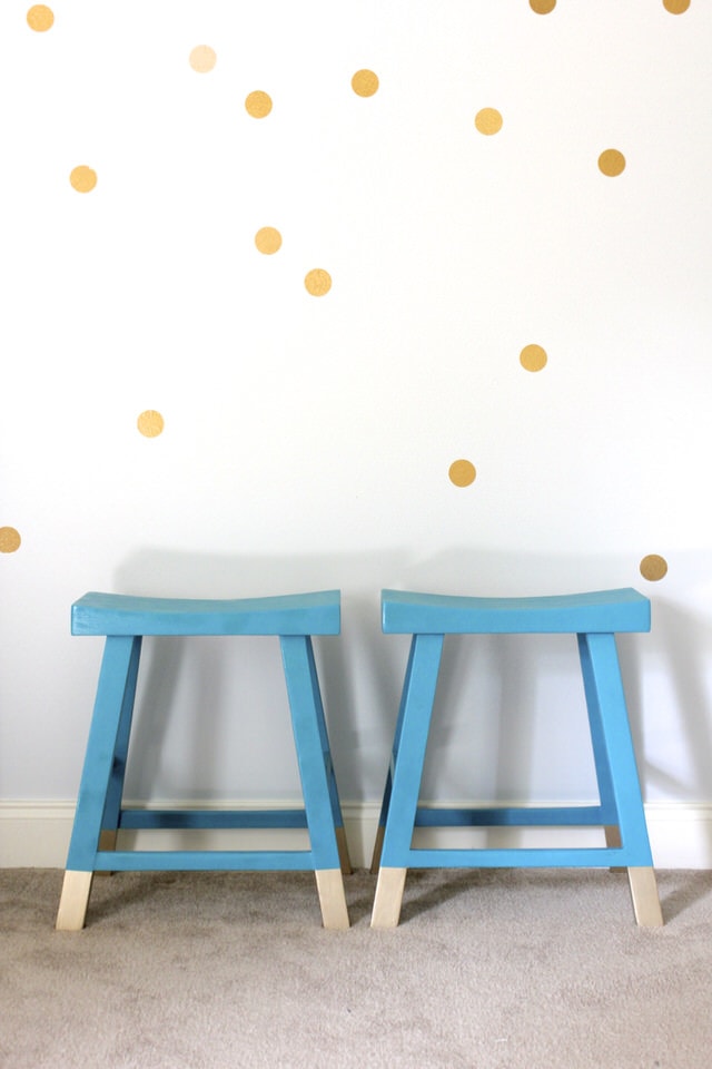 Gold-Dipped Stools - The Homes I Have Made