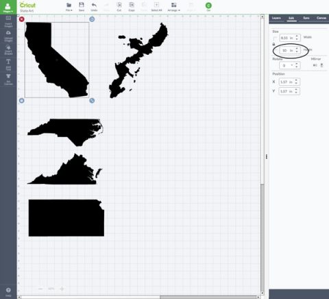 DIY State Silhouette Artwork - The Homes I Have Made