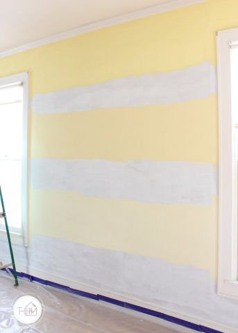How To: DIY Yellow Ombre Striped Feature Wall - The Homes I Have Made