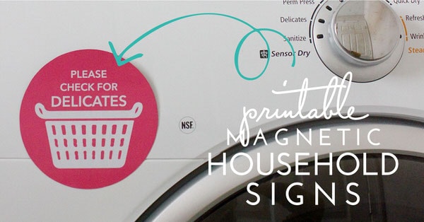 Printable Magnetic Household Signs - The Homes I Have Made