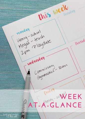 How I Organize My Week (with a Printable Weekly Schedule) - The Homes I ...