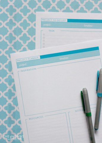 Printable Project Planner - The Homes I Have Made
