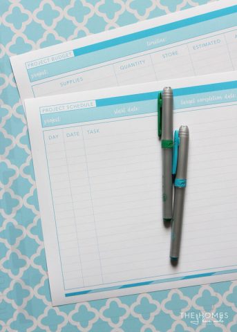 Printable Project Planner - The Homes I Have Made