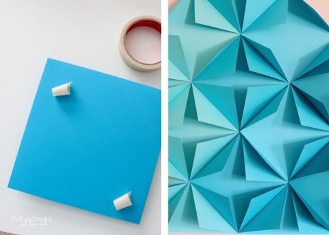 Renter-Friendly Walls: A 3D Paper Mountain Mural - The Homes I Have Made