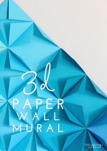 Renter-Friendly Walls: A 3D Paper Mountain Mural - The Homes I Have Made