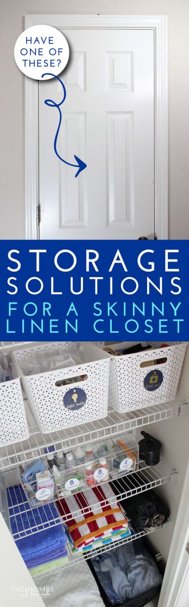 Storage Solutions for a Skinny Linen Closet - The Homes I Have Made