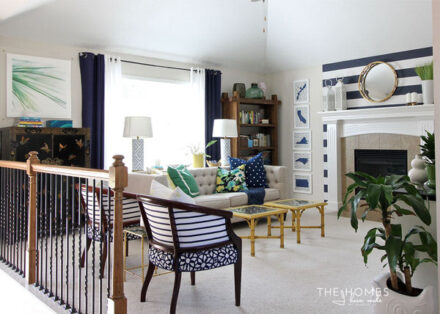 Preppy Living Room Reveal - The Homes I Have Made