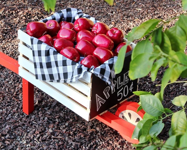 Rustic Wheelbarrow Turned Charming Apple Cart - The Homes I Have Made