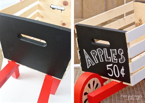 Rustic Wheelbarrow Turned Charming Apple Cart - The Homes I Have Made