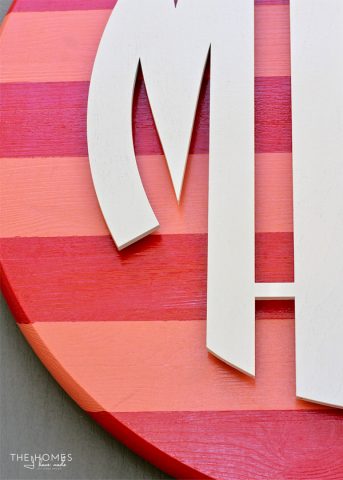 DIY Wooden Monogram "Wreath" - The Homes I Have Made