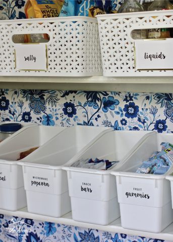 An Easy Way to Add Pattern to Your Pantry with Wrapping Paper - The ...