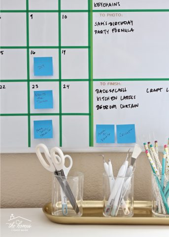 Create Your Own Dry-Erase Calendar with Washi Tape - The Homes I Have Made