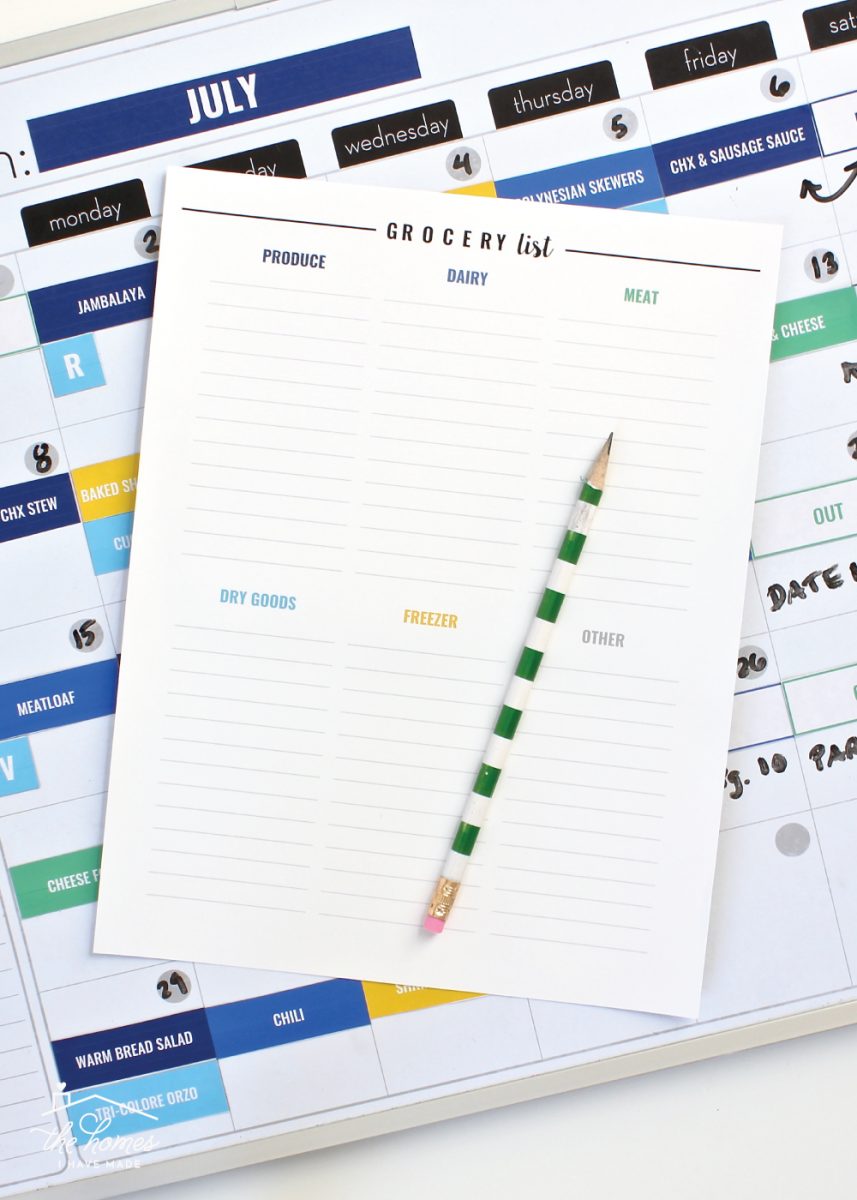 Updated Magnetic Menu Board Printable Kits - The Homes I Have Made