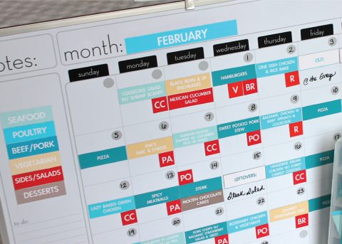 Updated Magnetic Menu Board Printable Kits - The Homes I Have Made