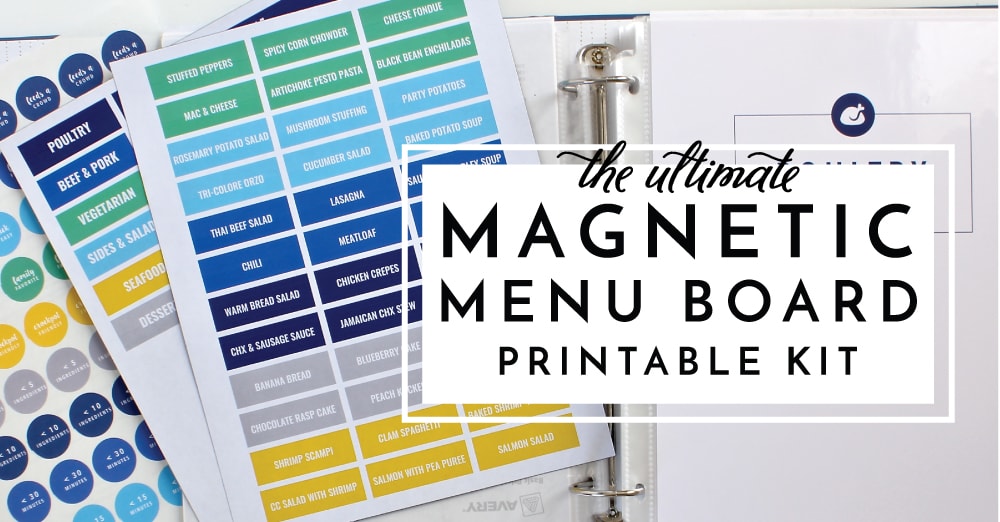 Updated Magnetic Menu Board Printable Kits - The Homes I Have Made
