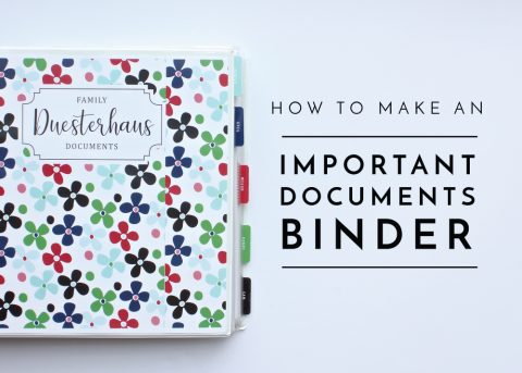 How to Organize Paperwork | Part 5: Creating an Important Documents ...