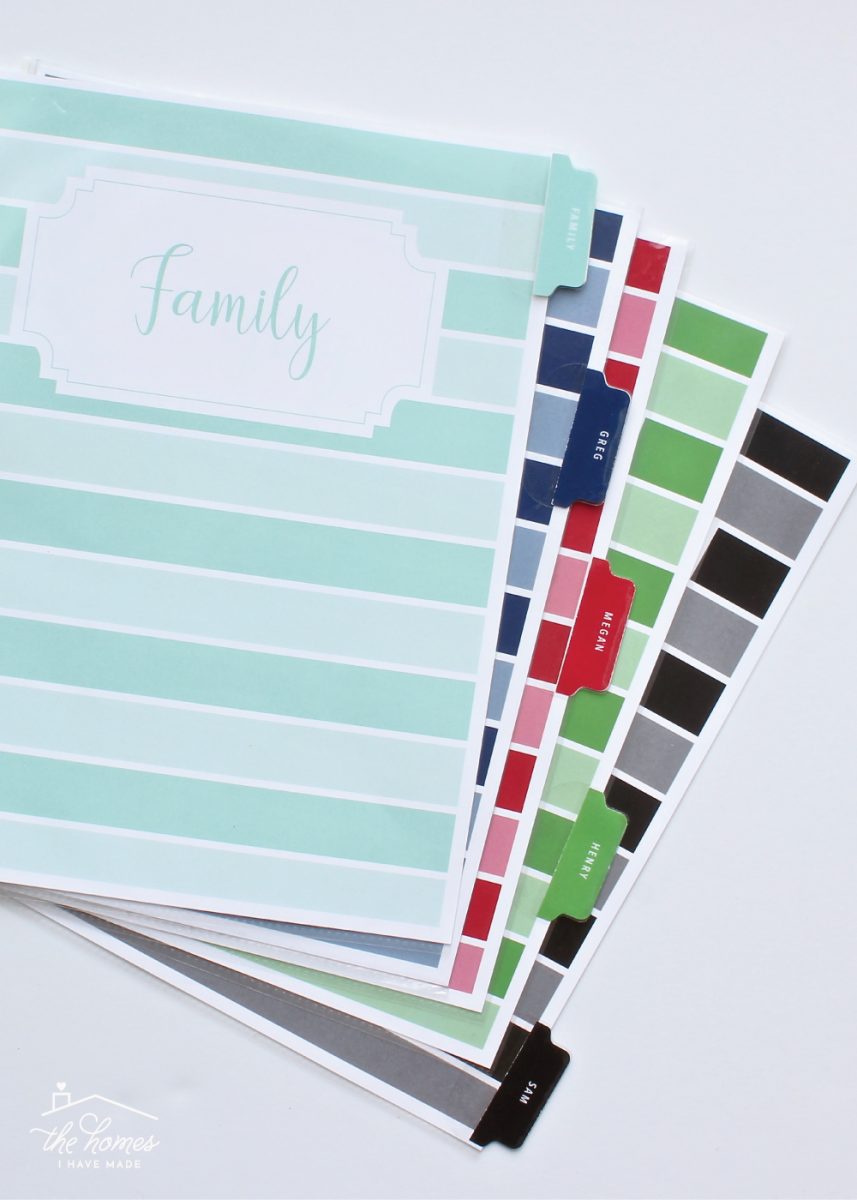 Printable Binder Covers and Tabs - The Homes I Have Made
