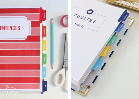 Printable Binder Covers and Tabs - The Homes I Have Made