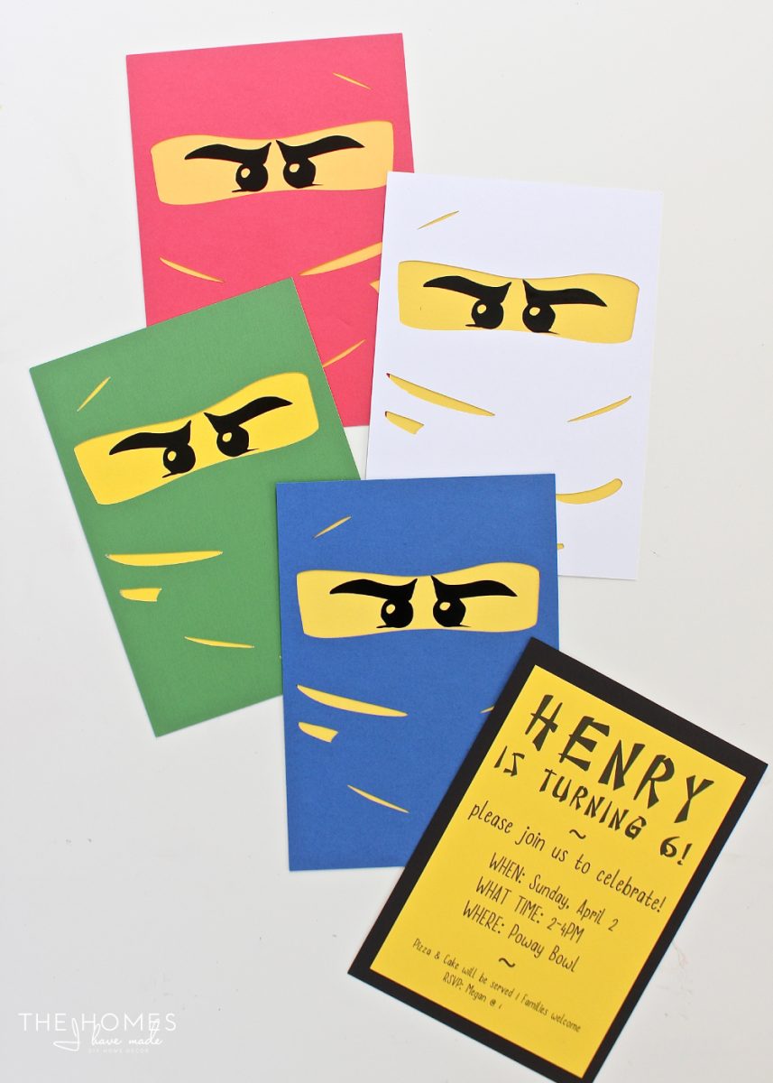 DIY Ninjago Party Invitations - The Homes I Have Made