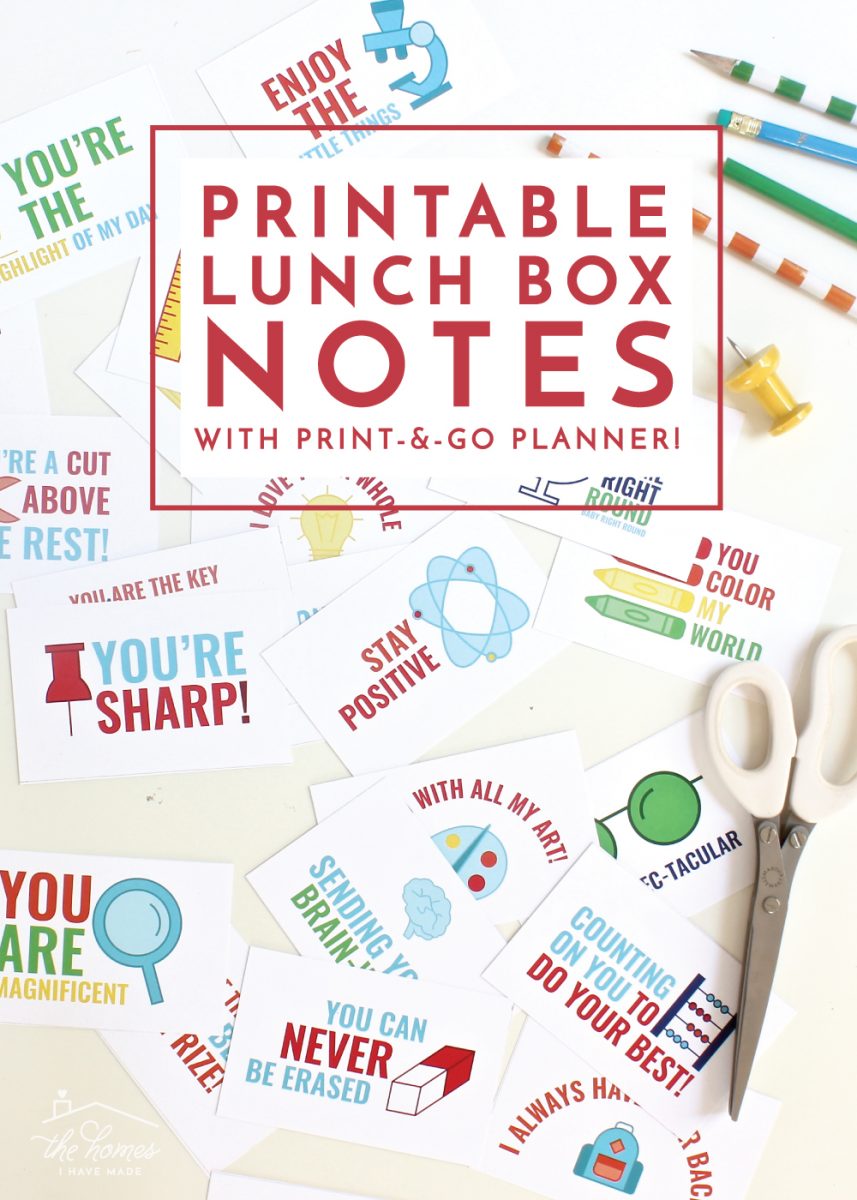 Printable Lunch Box Planner & Print-&-Go Lunch Notes - The Homes I Have ...