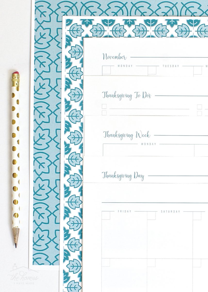 Printable Thanksgiving Planner - The Homes I Have Made