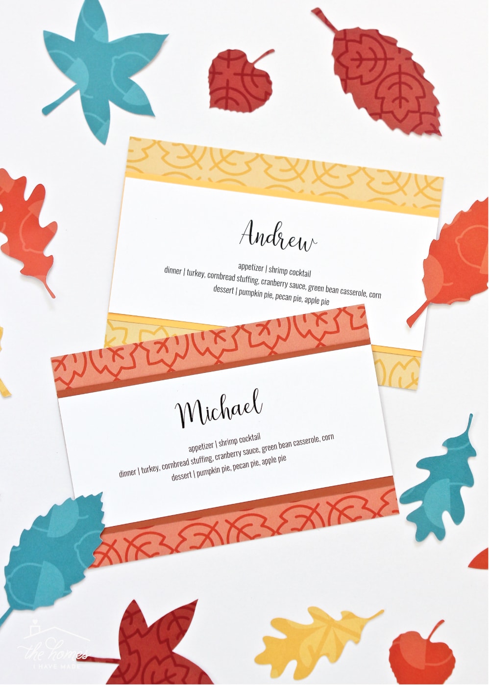Thanksgiving Place Cards Template