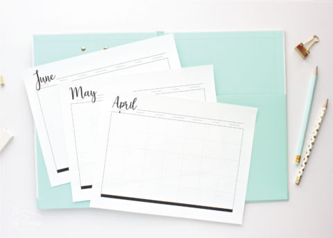 Printable Blank Monthly Calendar Pages (Undated & Editable!) - The ...