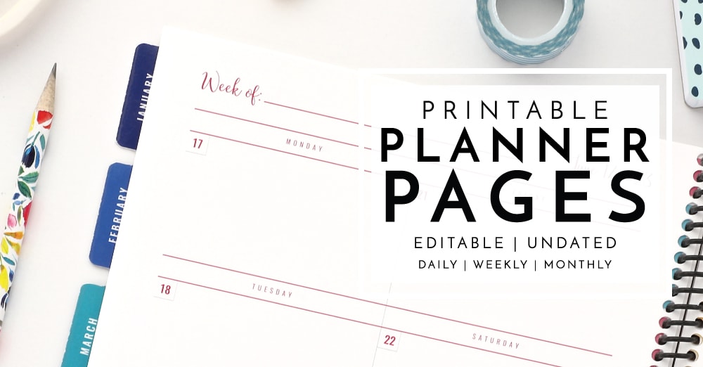 Printable Planner Pages - The Homes I Have Made