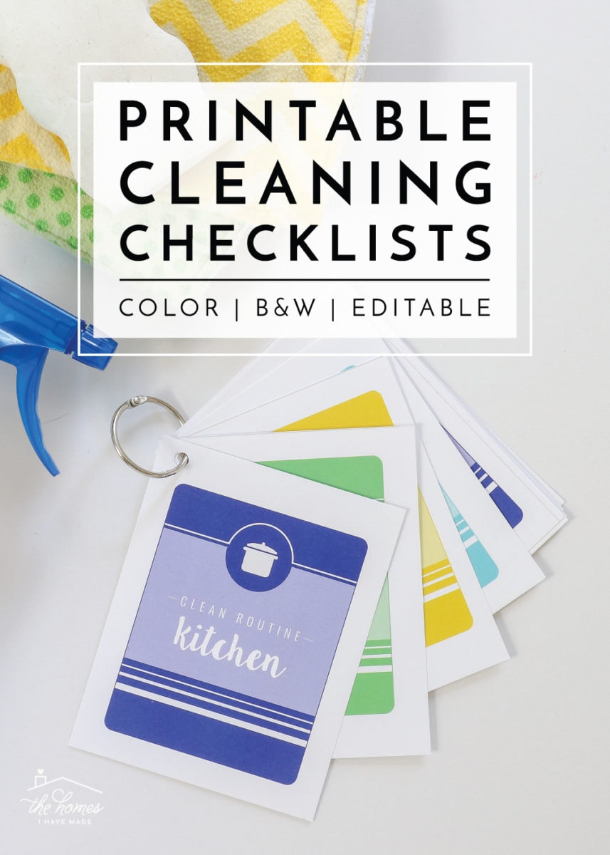Printable Cleaning Checklists (With Coordinating Cleaning Schedule ...