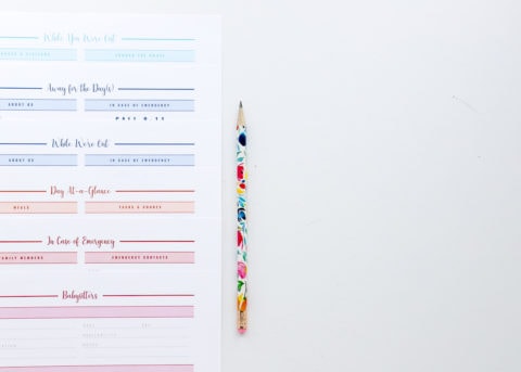 Printable Babysitter Notes & Instructions - The Homes I Have Made