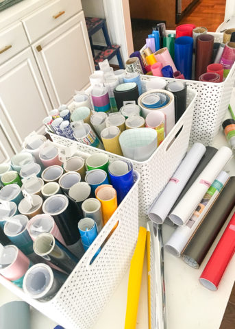 Easy & Practical Ideas for Storing Vinyl Rolls - The Homes I Have Made