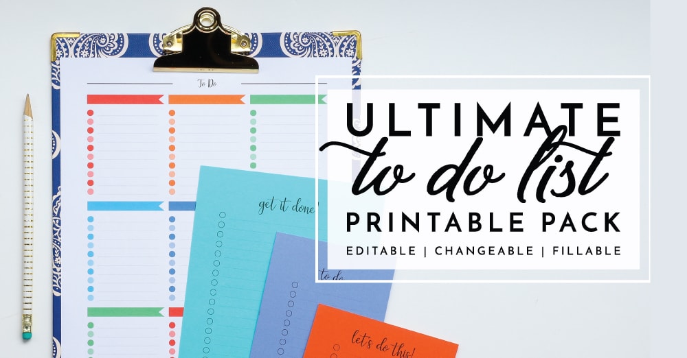 Printable To Do Lists | A Collection of Fillable PDFs! - The Homes I ...
