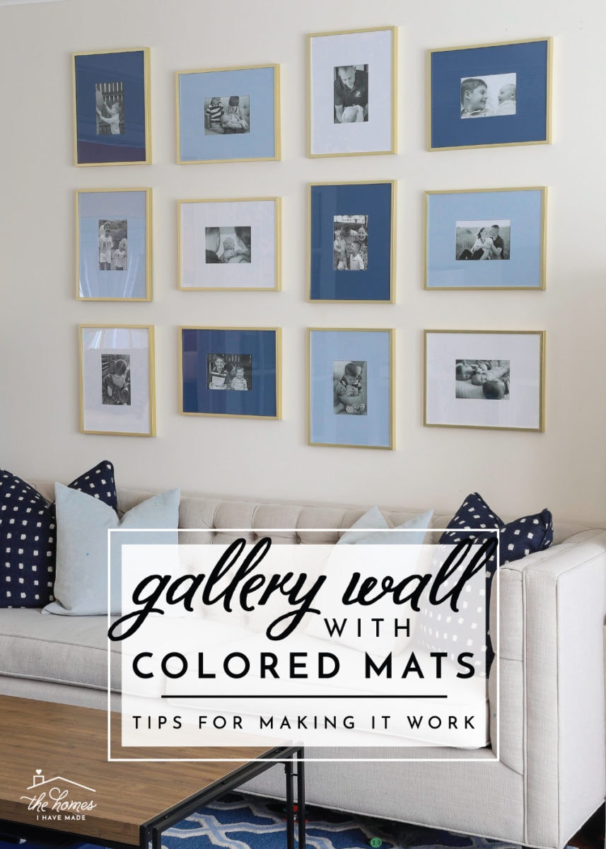 Gallery Wall with Colored Mats - Tips for Making It Work! - The Homes I ...