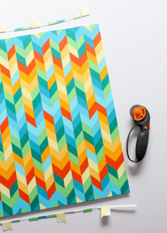 DIY Chevron Artwork Made with Paper - The Homes I Have Made