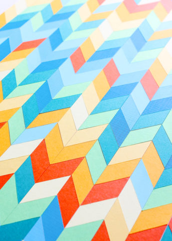 DIY Chevron Artwork Made with Paper - The Homes I Have Made