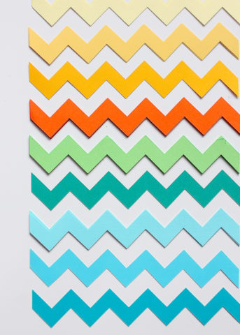 DIY Chevron Artwork Made with Paper - The Homes I Have Made