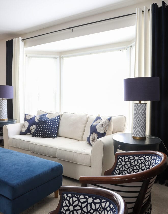 How to Hang Curtains In a Corner Window - The Homes I Have Made