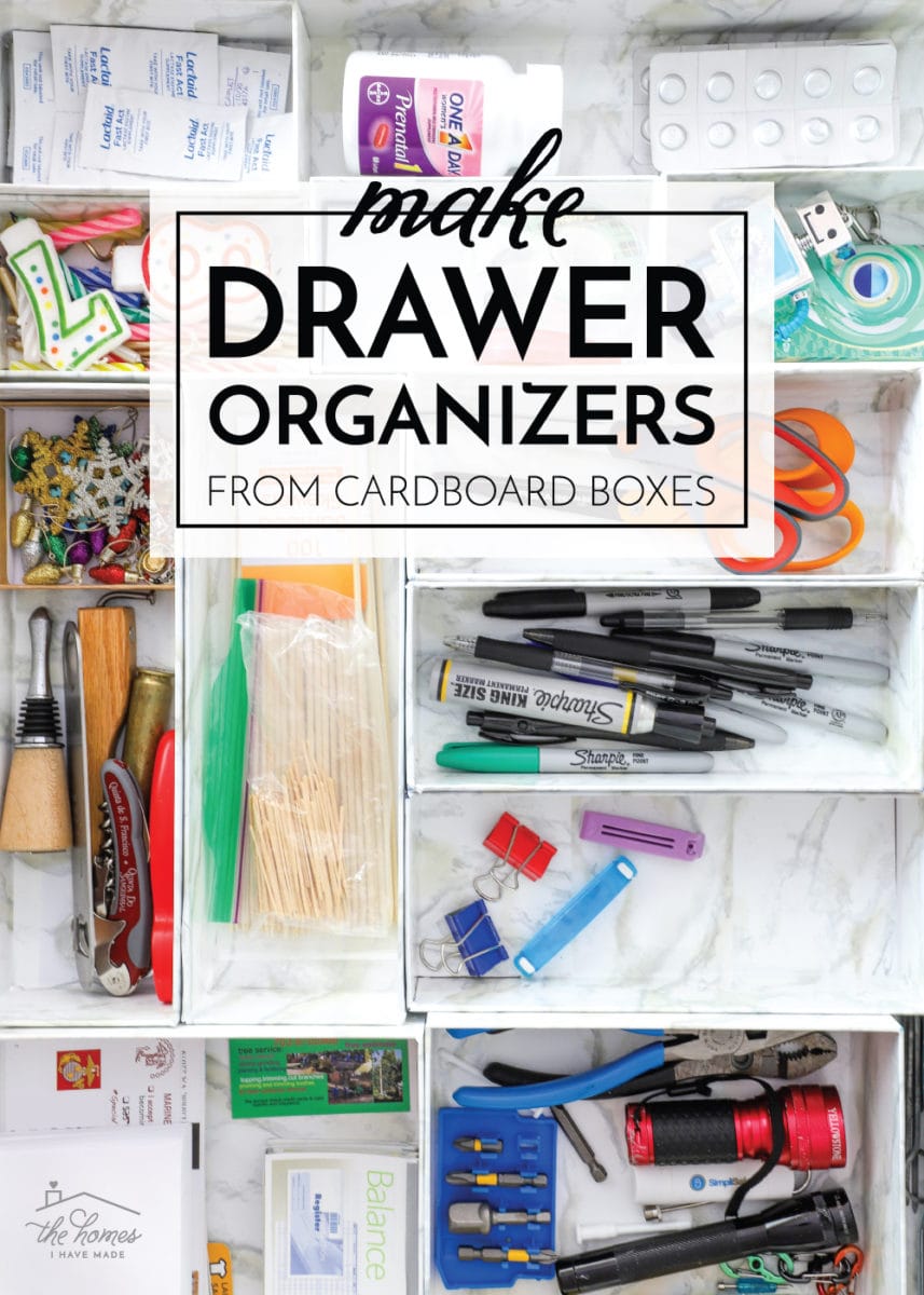 Make Drawer Organizers with Cardboard Boxes - The Homes I Have Made