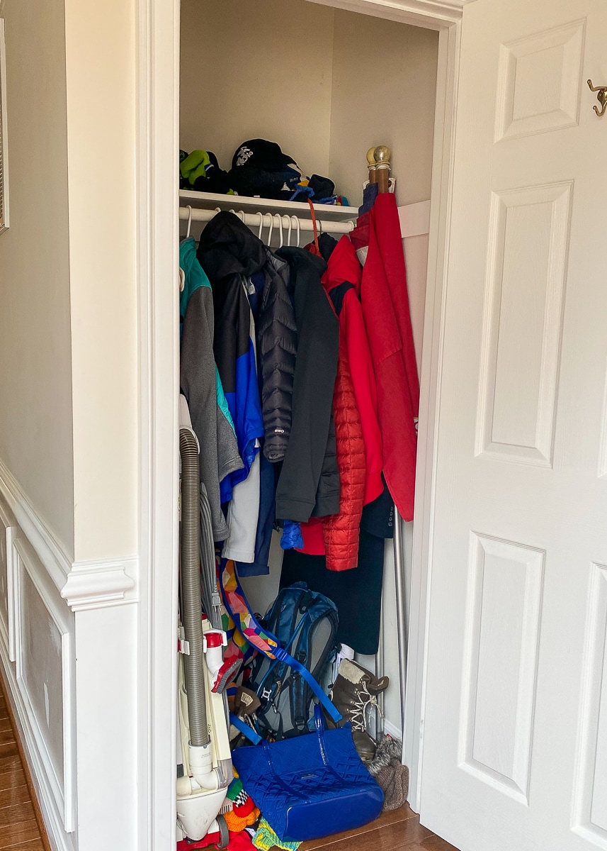Ideas for Organizing the Front Hall Closet - The Homes I Have Made