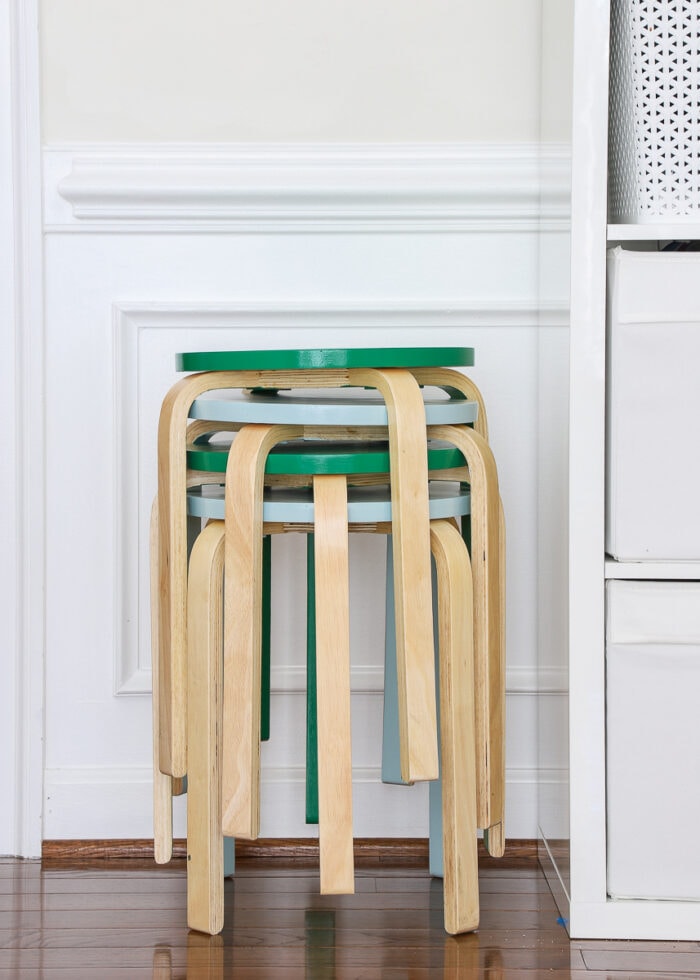DIY Painted Stacking Stools - The Homes I Have Made