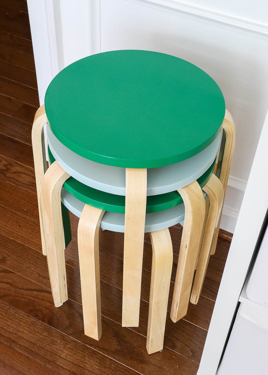 DIY Painted Stacking Stools - The Homes I Have Made