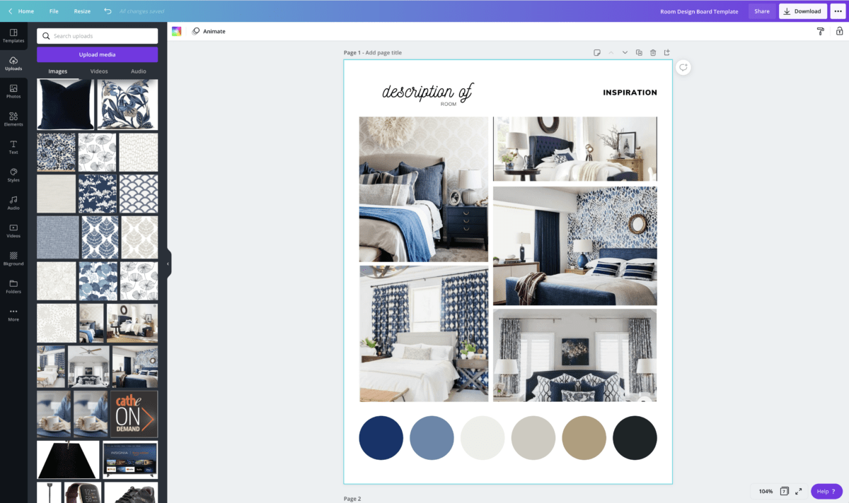How To Make Design Boards on Canva (with Video & FREE Templates!) - The ...