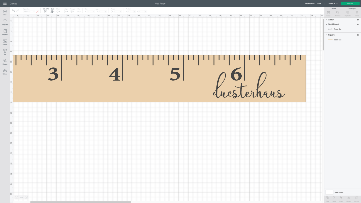 DIY Wall Ruler (with Smart Vinyl & Cricut Maker 3) - The Homes I Have Made