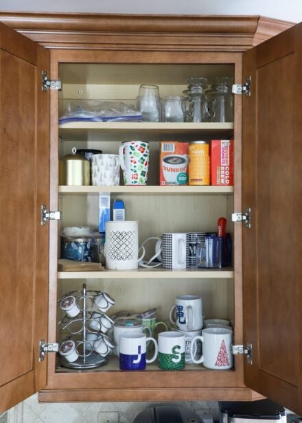 How to Organize Coffee Mugs in a Cabinet - The Homes I Have Made