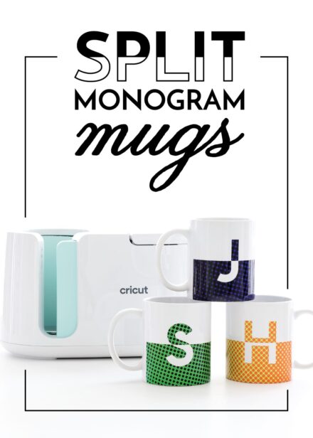 DIY Split Monogram Mugs with Cricut Mug Press