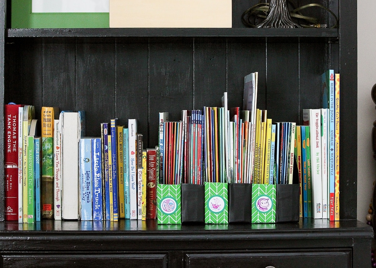 DIY Book Organizers From Cereal Boxes - The Homes I Have Made