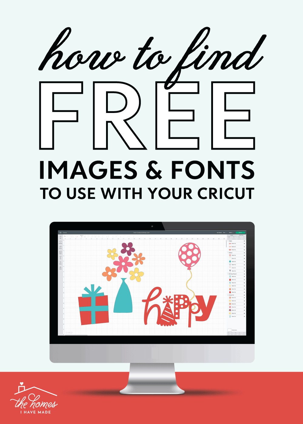 How To Find Free Images & Fonts For Your Cricut Machine - The Homes I ...