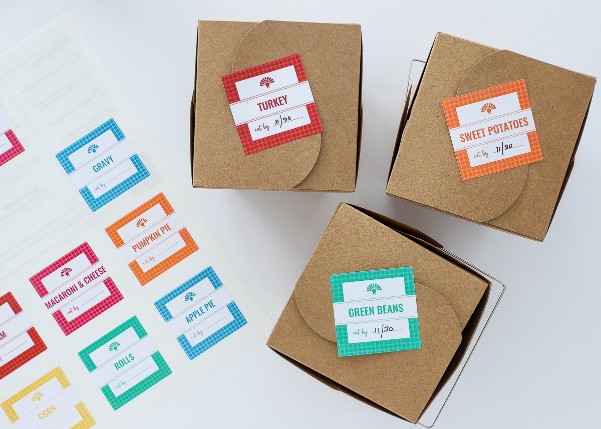 Printable Thanksgiving Leftovers Labels & Stickers