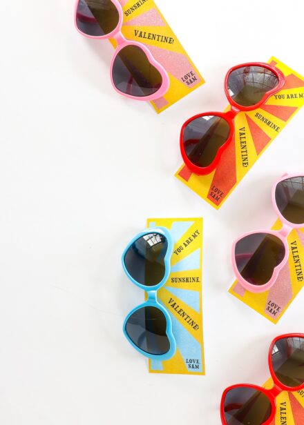 "You are My Sunshine" Valentines (with Sunglasses!)